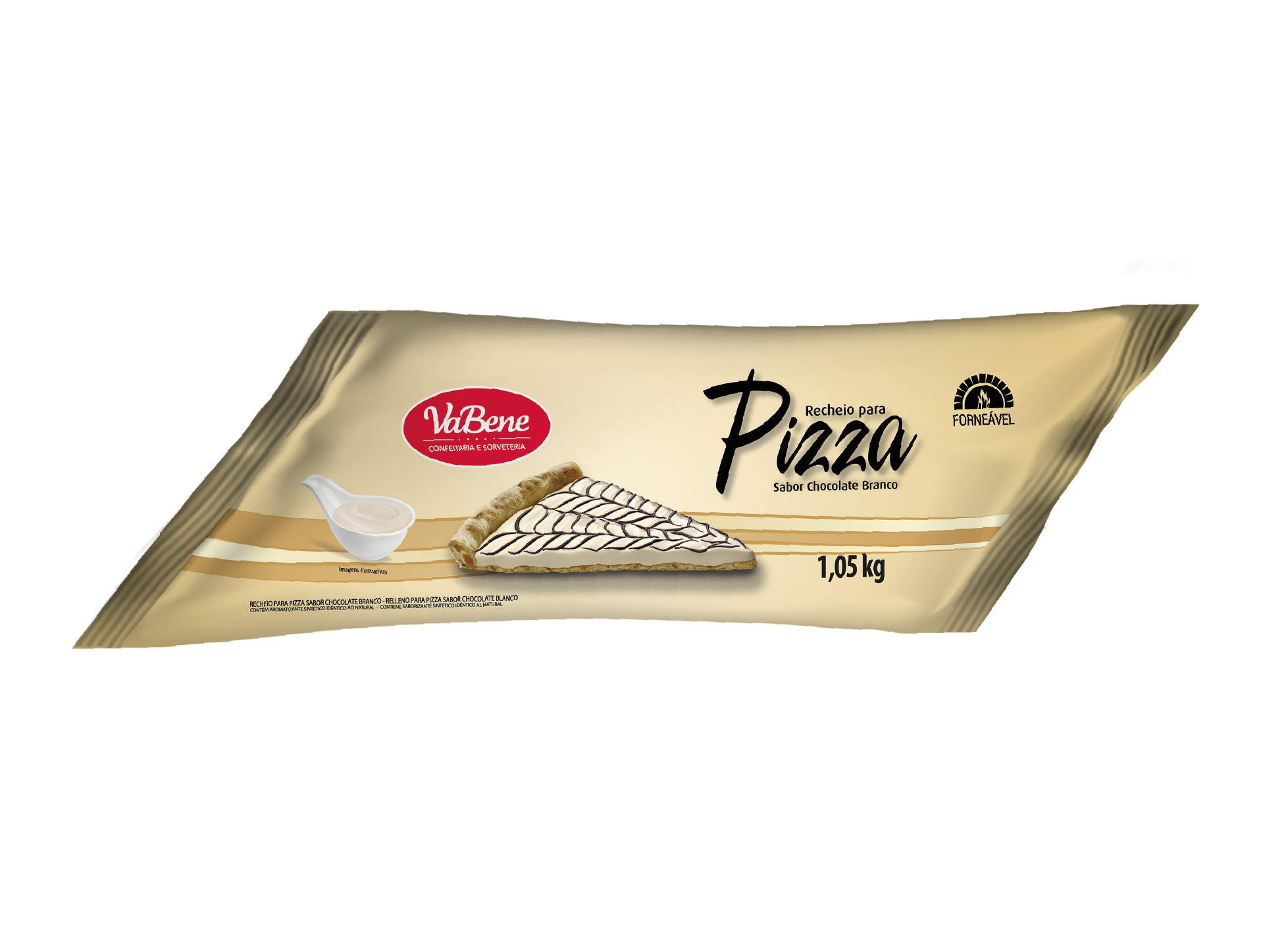 Recheio Pizza Chocolate Branco 1,05 Kg | VaBene Confeitaria